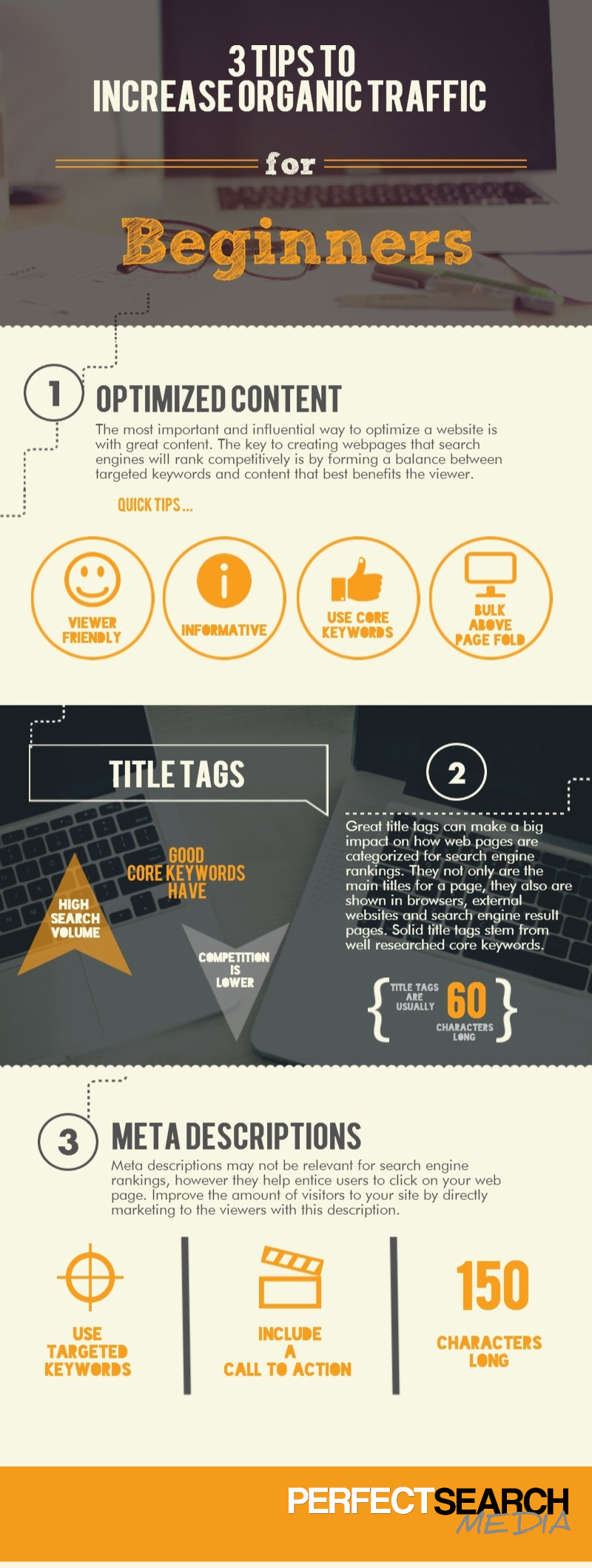 Infographic: 3 Tips to Increase Organic Traffic | Perfect Search Media